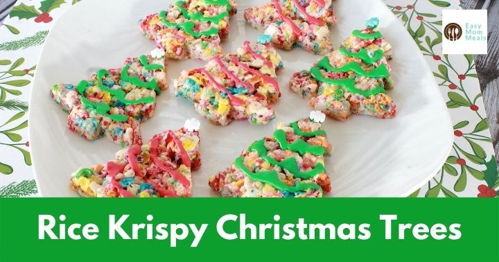 Easy Christmas Tree Rice Krispie Treats {with fruity pebbles} - Easy ...